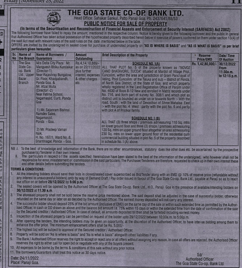 GSCB | The Goa State Co-operative Bank Ltd.
